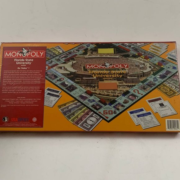 Hasbro | Games | Vintage Monopoly Florida State University Edition 998 ...